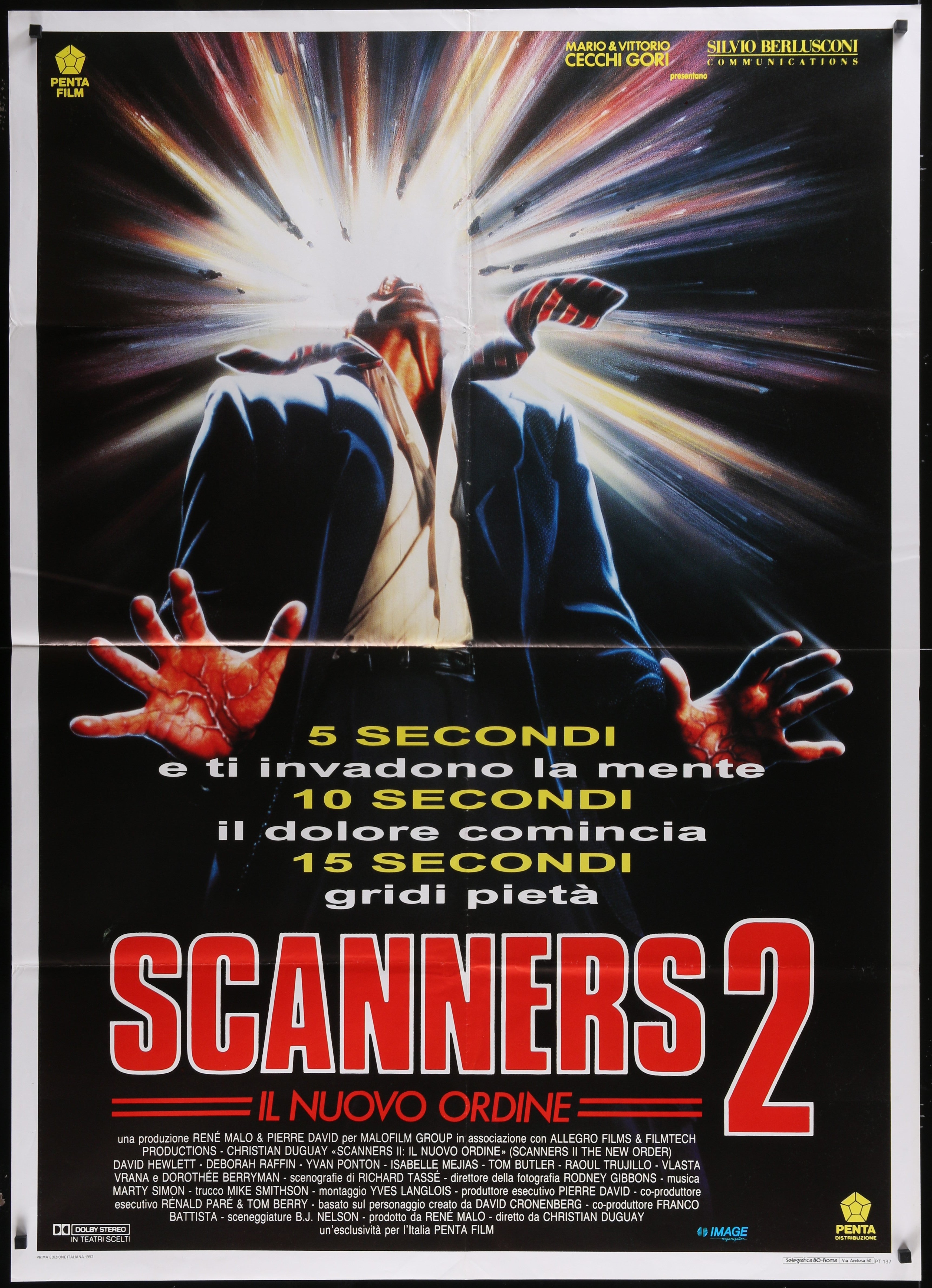 Scanners 2 (1991) Original Italian One Panel Movie Poster – ZipZappa