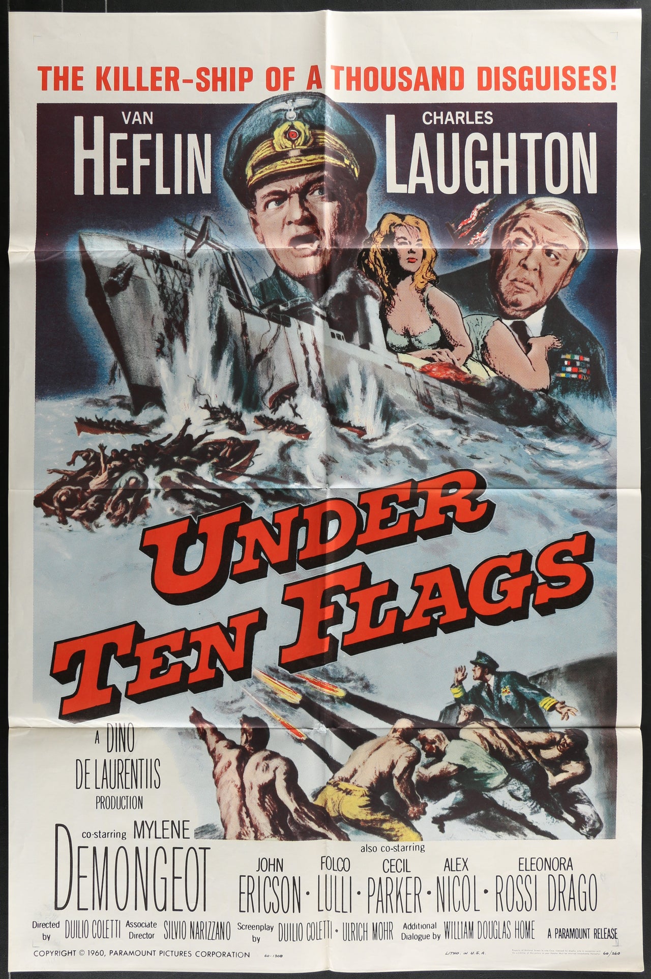 Under Ten Flags (1960) Original US One Sheet Filmplakat – ZipZappa